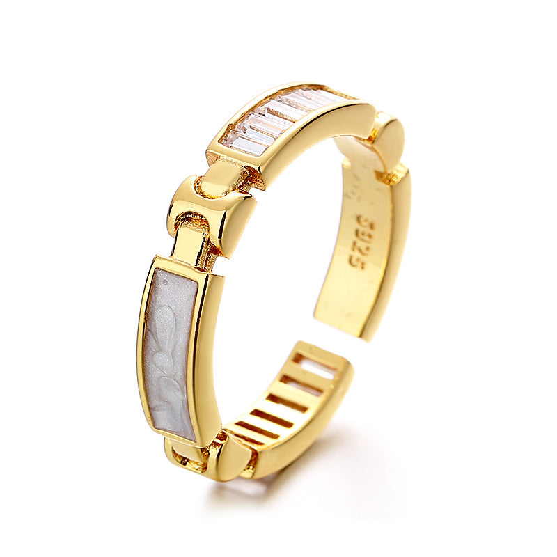 Champagne Gold Bone Light Luxury Jewellery Ring For Women – Earth Gems